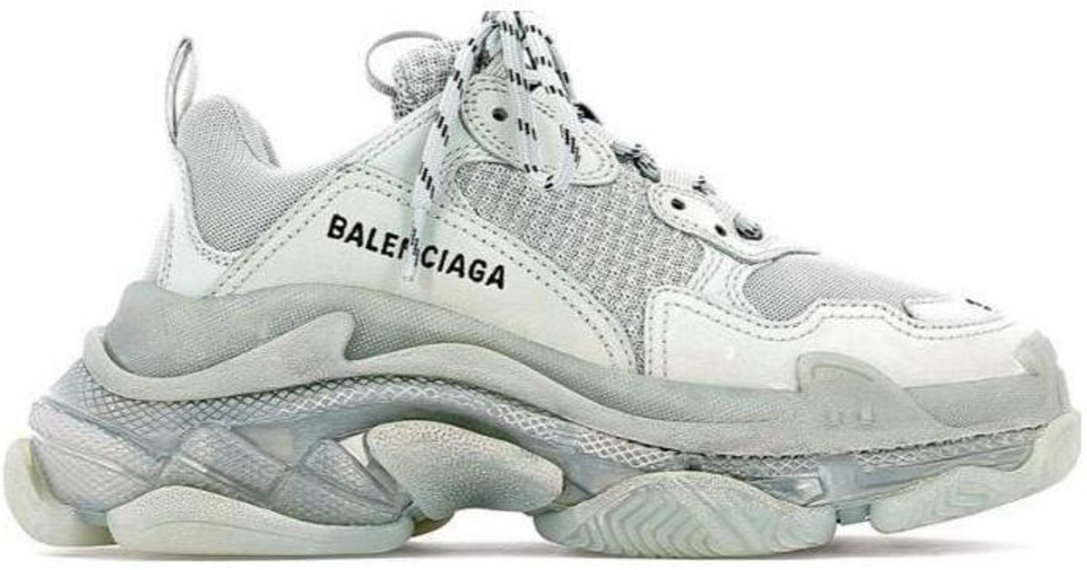 Balenciaga Triple S Transparent Air Cushion Casual Sneakers in White | Lyst