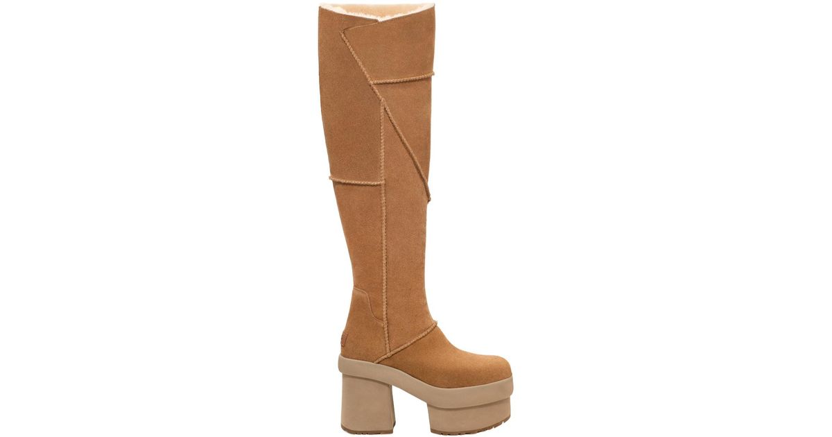 UGG New Heights Platform Xtra Boots in Brown | Lyst