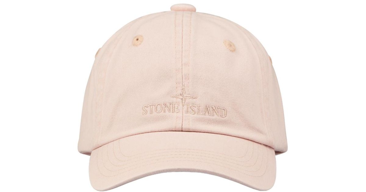 Stone Island Baseball Cap in Pink for Men | Lyst