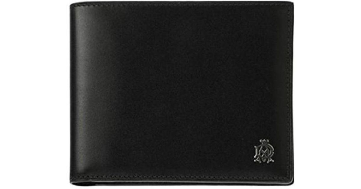 dunhill Logo Double Fold Wallet in Black for Men | Lyst