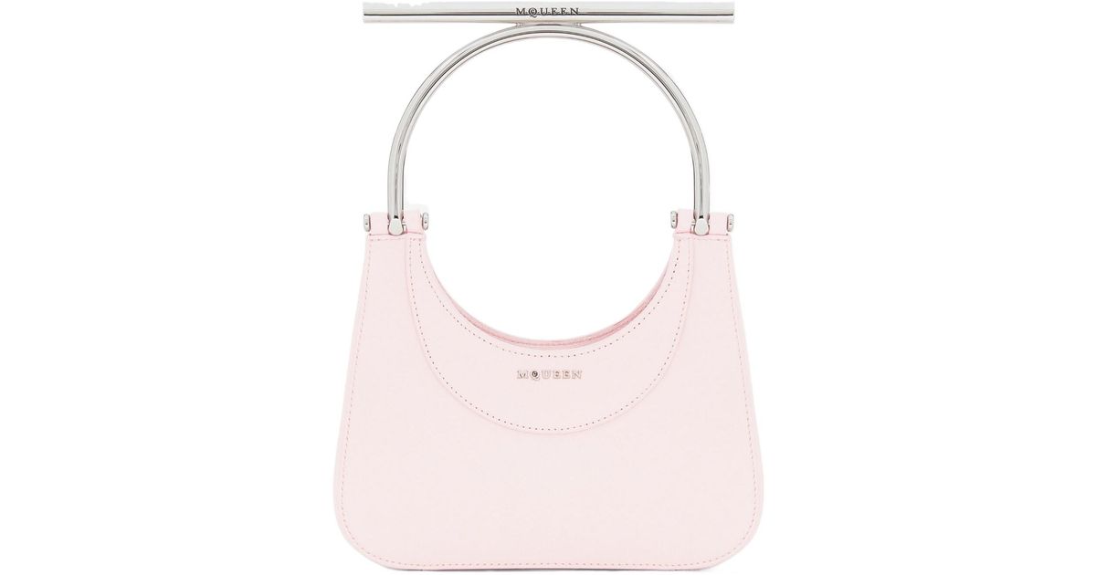 McQueen Mini T-Bar Tote Bag in Pink | Lyst