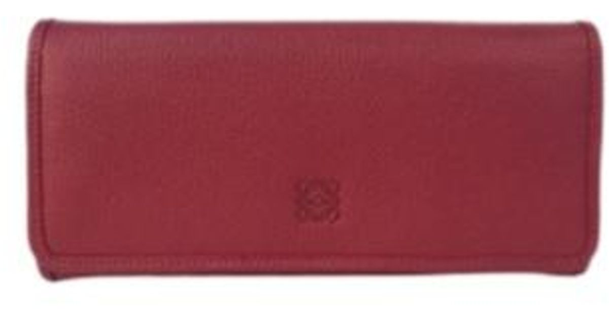 Loewe Logo Long Wallet in Red | Lyst