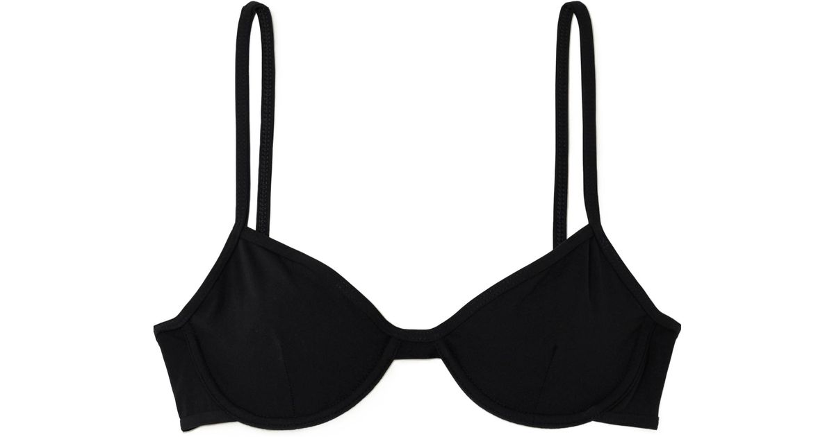 TOTEME Underwire Half-Cup Bikini Top in Black | Lyst
