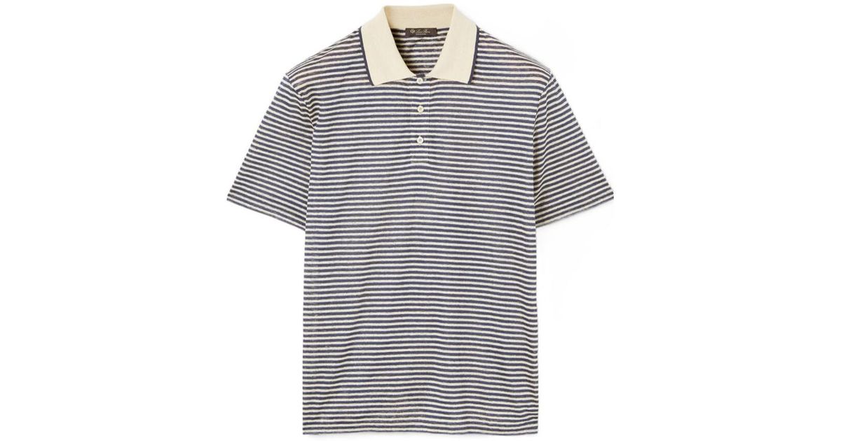 Loro Piana Cremia Polo Shirt in Blue for Men | Lyst