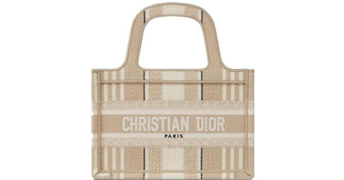 Dior Mini Logo Handbag in Natural | Lyst