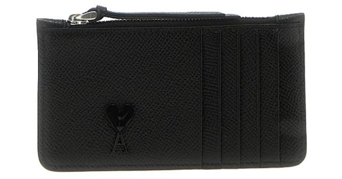 Ami Paris Built-In Card Layer Card Package in Black | Lyst