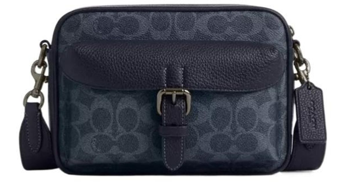 COACH Warner Crossbody Bag in Blue | Lyst