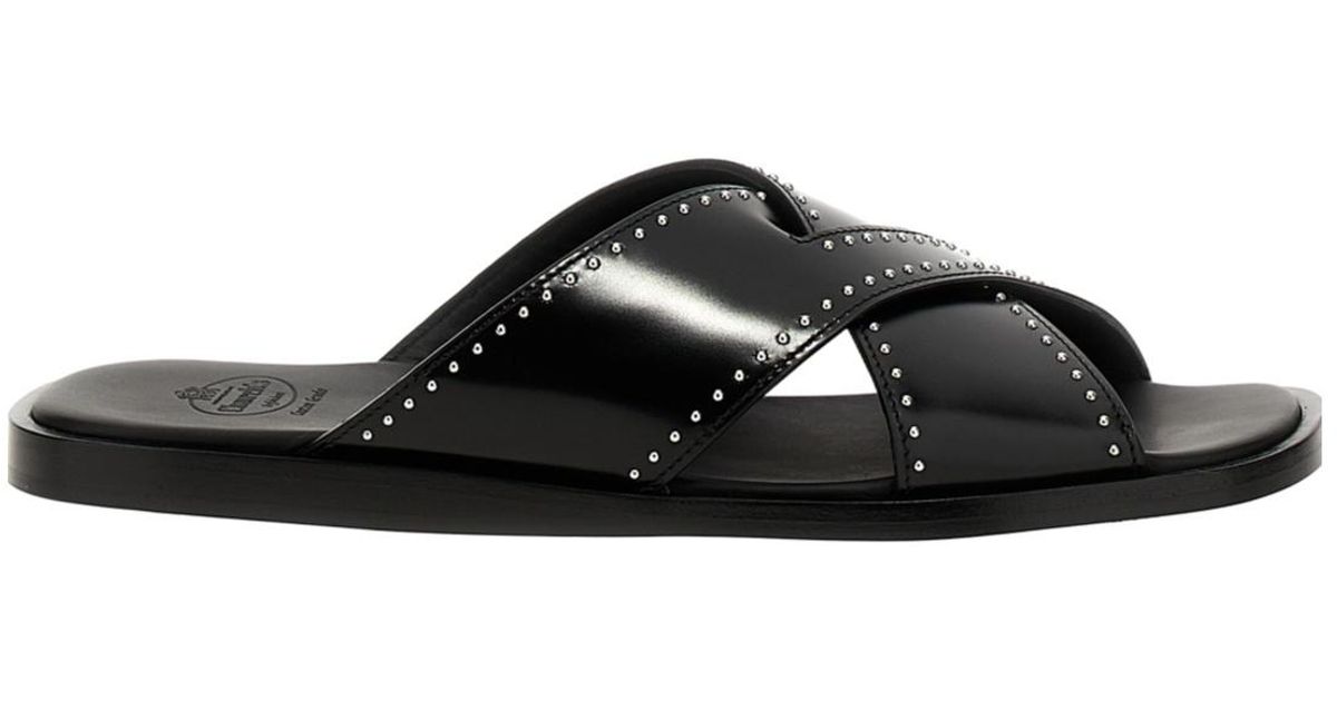 Church's Stud-Embellished Slides in Black | Lyst