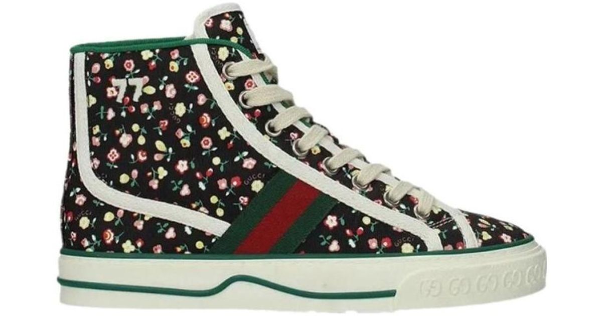 Gucci Logo High-Top Leisure Sports Shoes in Black | Lyst