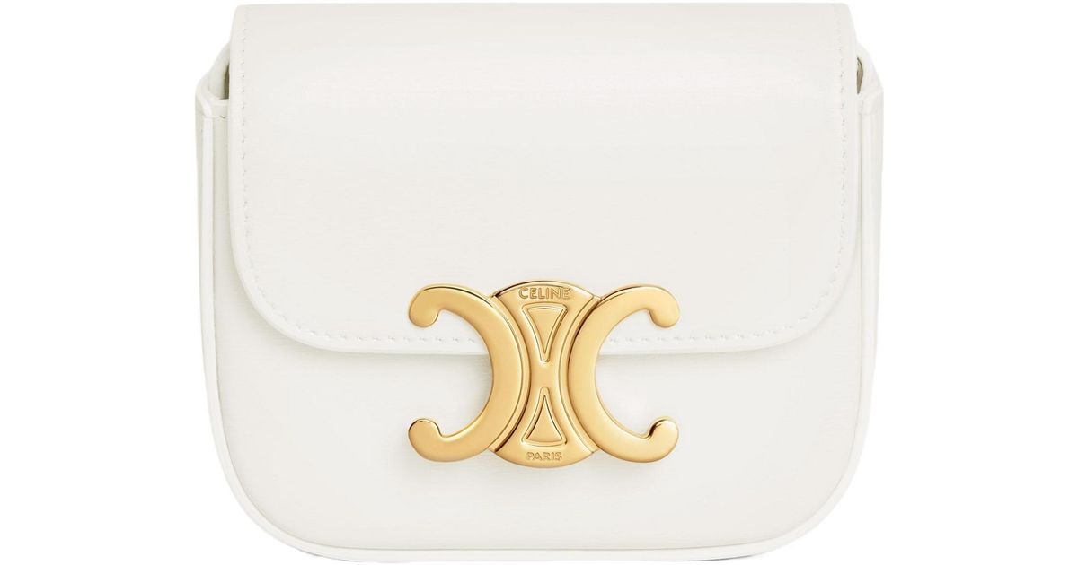 Celine Mini Claude in White | Lyst