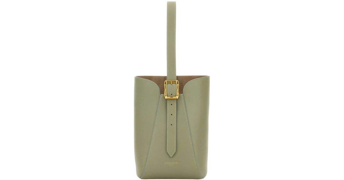 J&m Davidson Mini Quiver Buckle Leather Bucket Bag in Green | Lyst