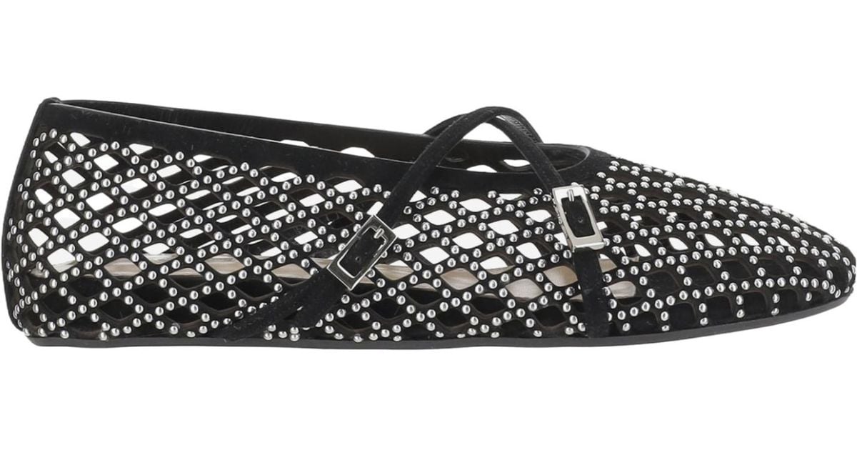 Mach & Mach Beaded Ballet Flats in Black | Lyst