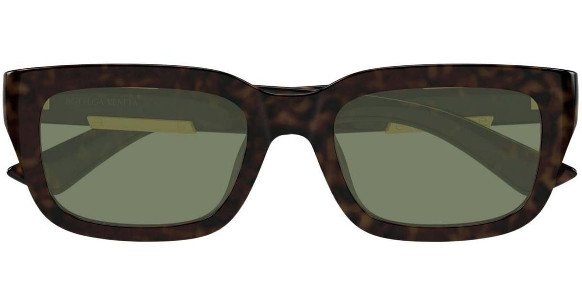 Bottega Veneta Eyewear Rectangle Frame Sunglasses in Green for Men ...