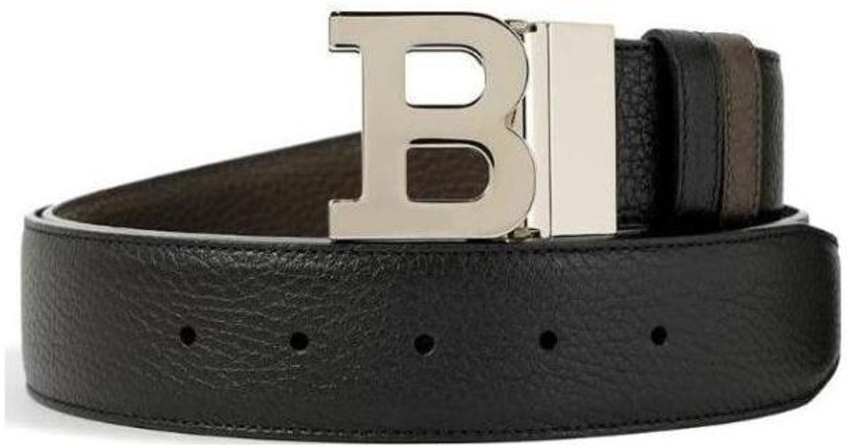 Bally Logo Belt in Black for Men | Lyst UK
