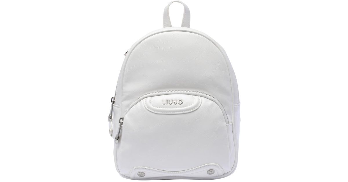 Liu Jo Logo-Lettering Backpack in White | Lyst