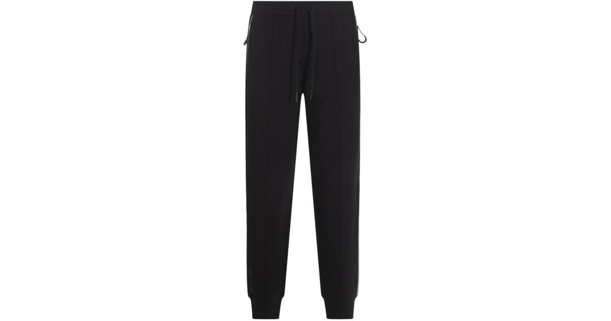 Moncler Jersey-Texture Track Pants in Black | Lyst UK