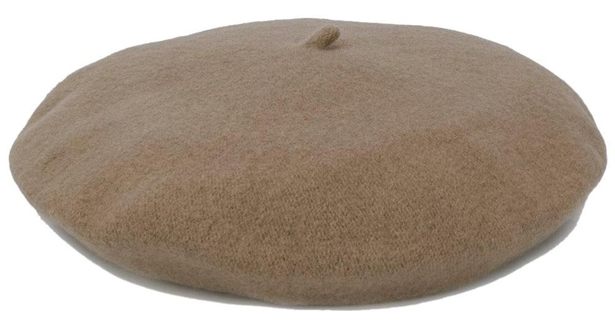Celine Robert Wool Beret in Gray | Lyst