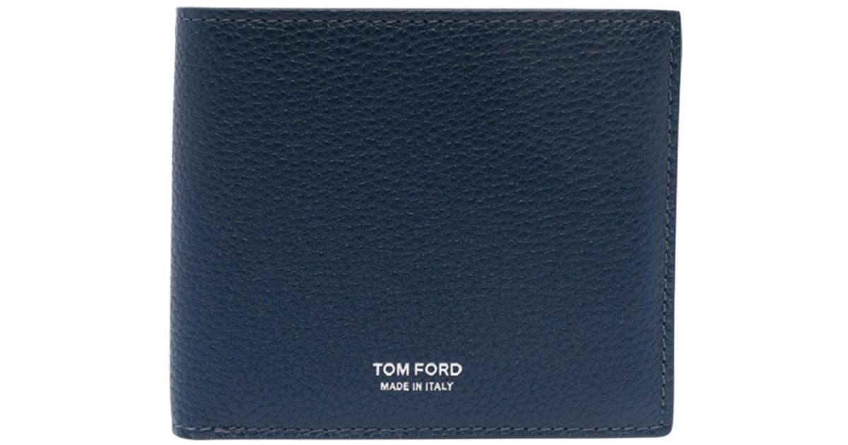 Tom Ford Double-Fold Wallet in Blue for Men | Lyst