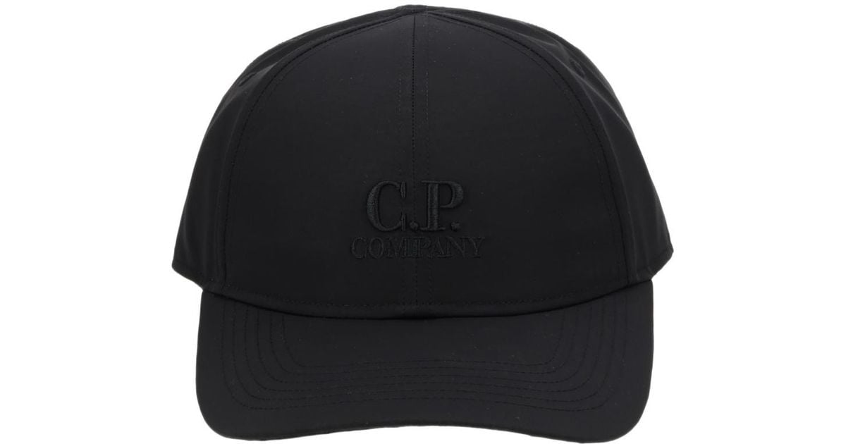 C.P. Company Chrome R Logo Baseball Cap in Black for Men | Lyst UK