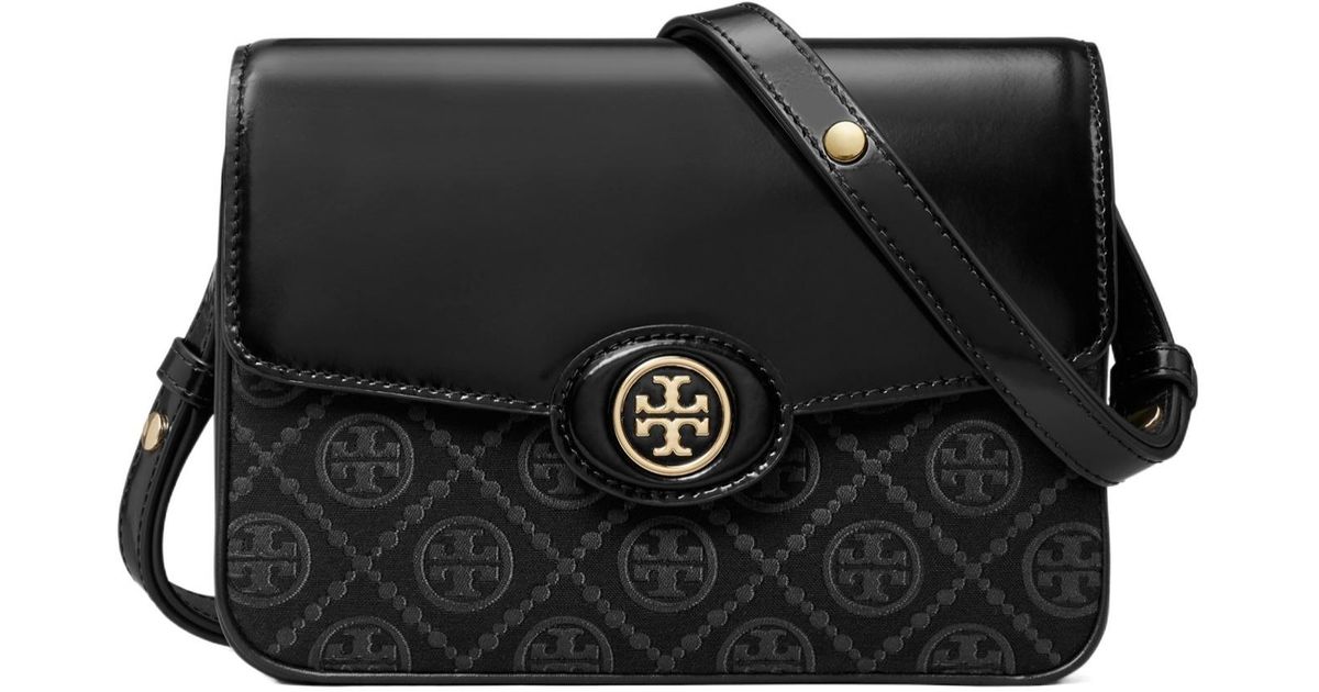 Tory Burch T Monogram Robinson Dual-Purpose Shoulder Backpack in Black ...