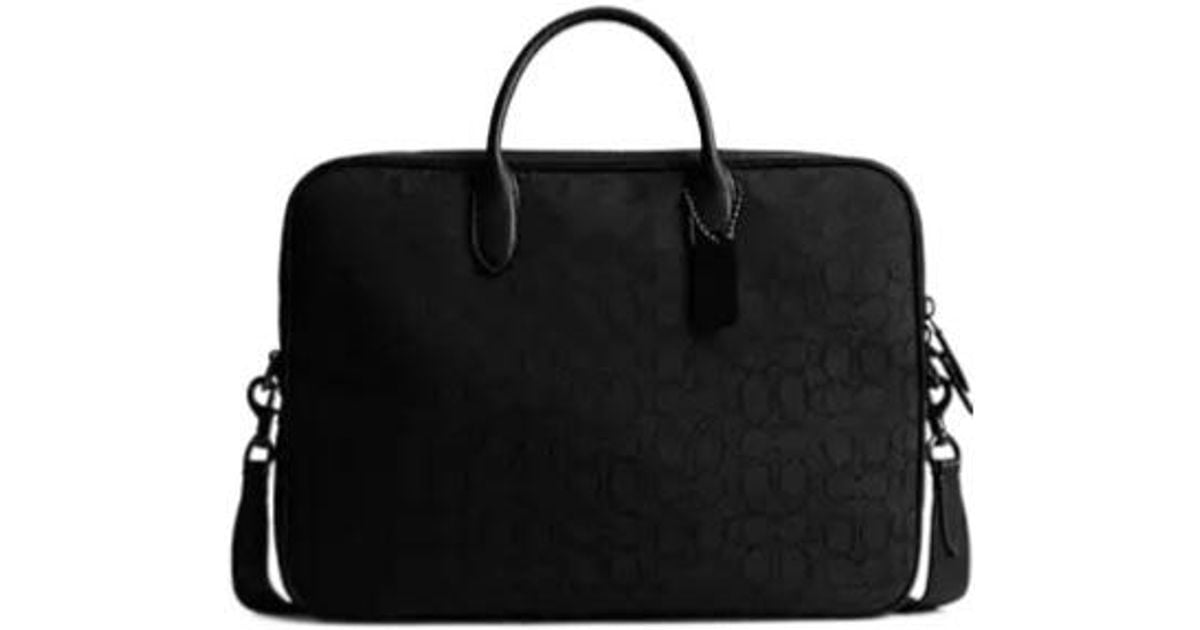 COACH Theo Work Bag in Black | Lyst