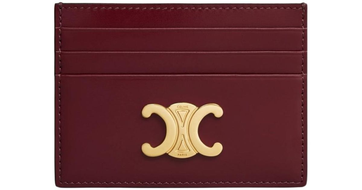 Celine Triomphe Logo Card Pack in Purple | Lyst