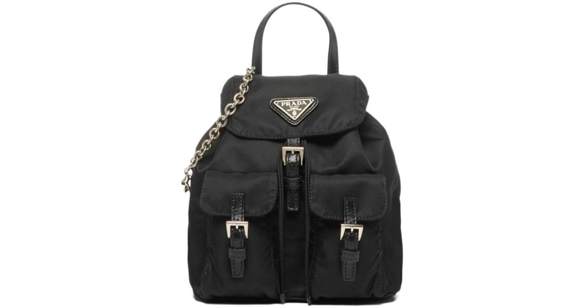 Prada Re-Nylon Mini Backpack in Black | Lyst