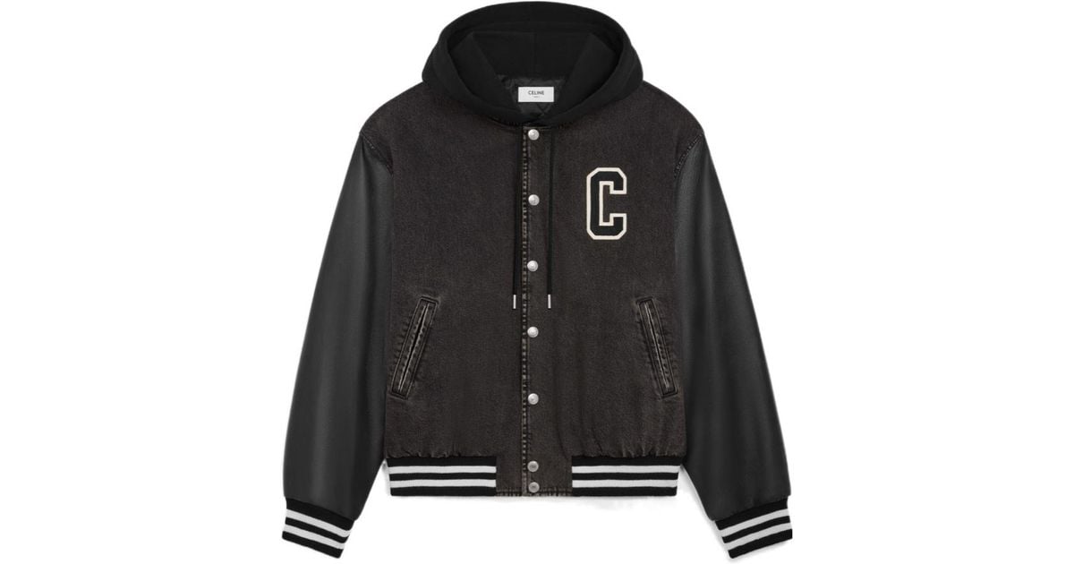 Celine Loose Teddy Jacket in Black for Men | Lyst