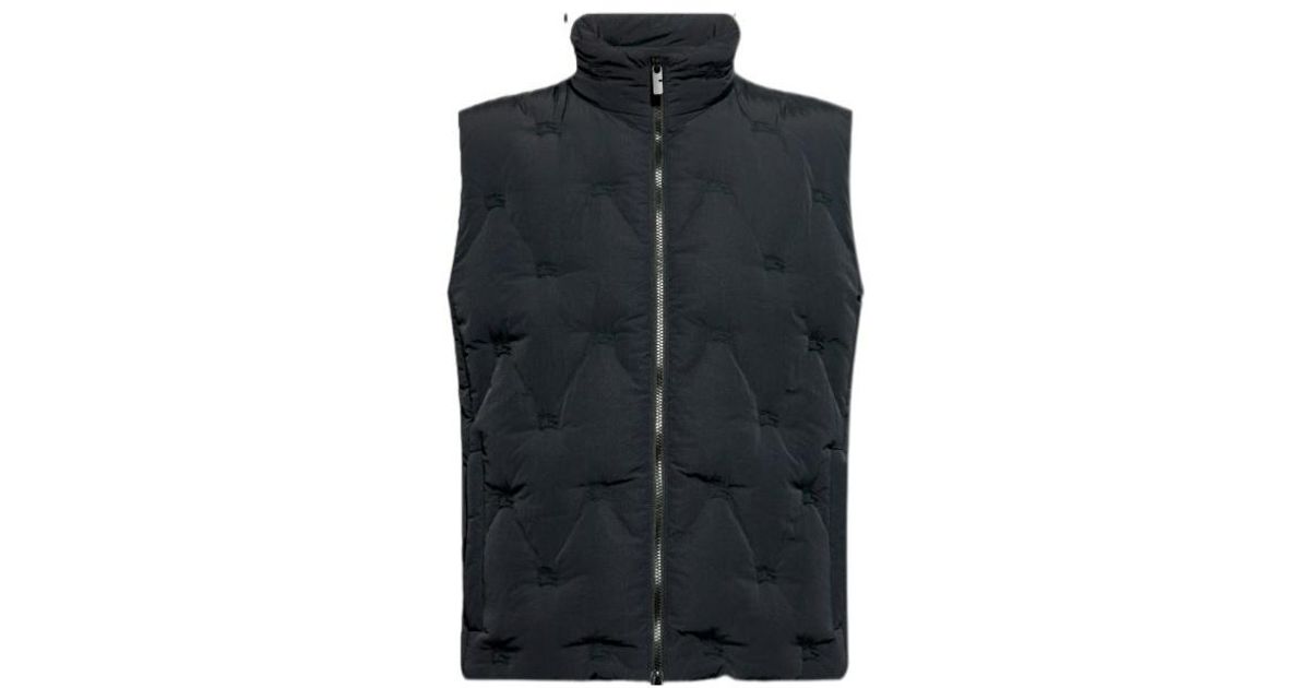 Burberry Pattern Embroidered Vest in Black for Men | Lyst