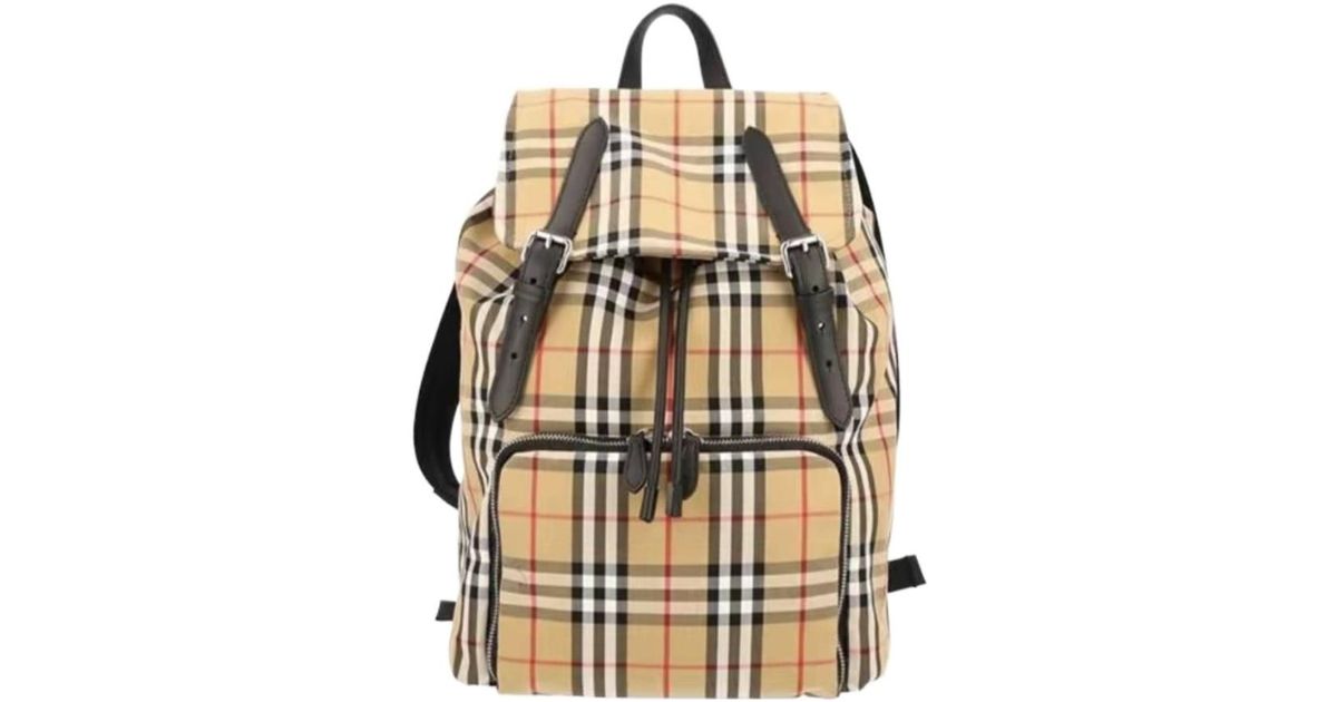 Burberry Plaid Backpack | Lyst