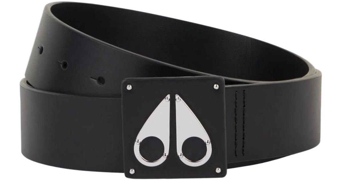Moose Knuckles Logo Belt in Black for Men | Lyst UK