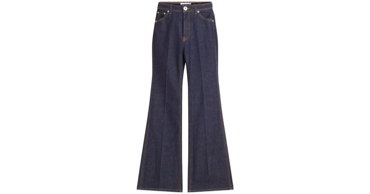 Lanvin Belt-Loop Jeans in Blue | Lyst