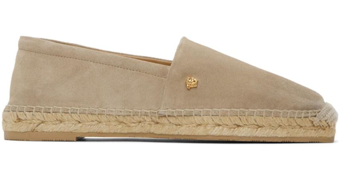 Versace Mesuda Logo Straw Shoes in Natural for Men | Lyst