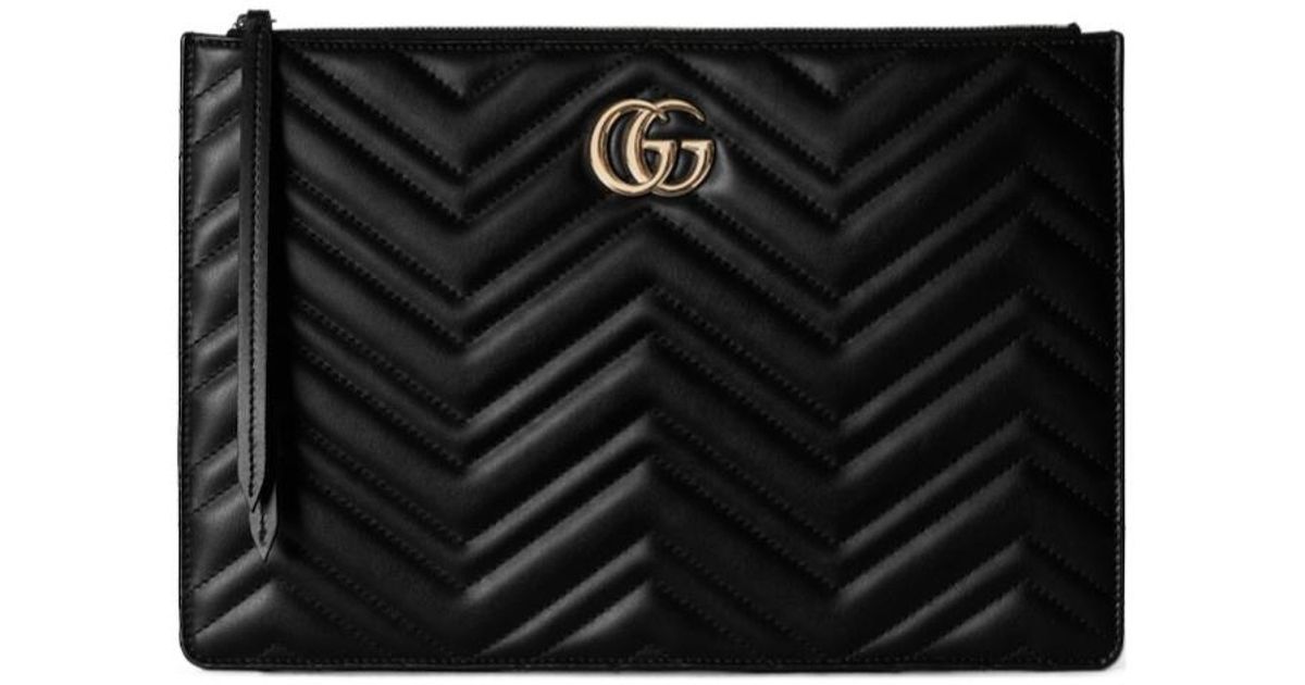 Gucci Gg Marmont Series Large Handbag in Black | Lyst