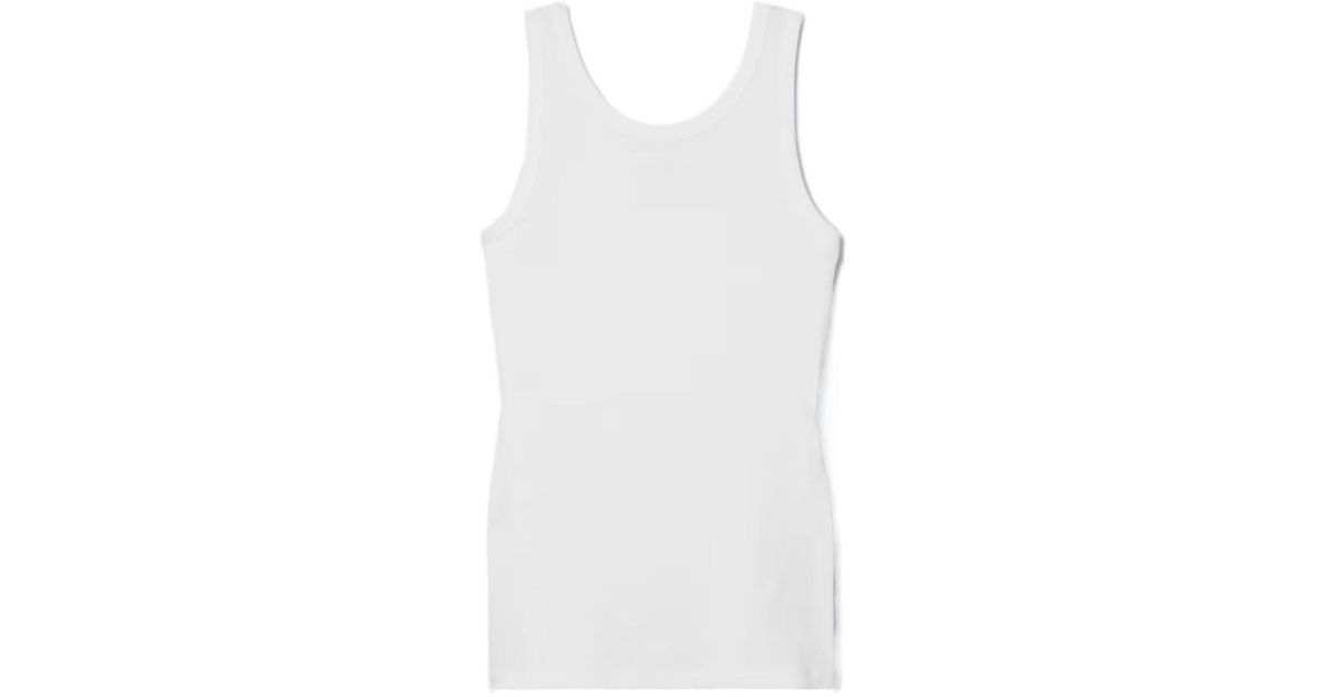 The Row Frankie Plain Cloth Tank Vest in White | Lyst