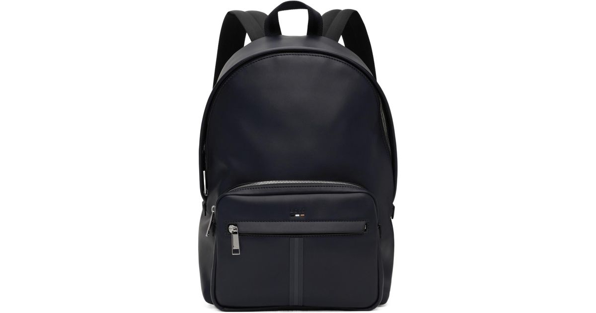 BOSS Embossed Backpack in Blue for Men | Lyst
