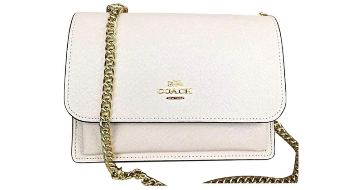 COACH Mini Logo Cross-Body Bag in White | Lyst