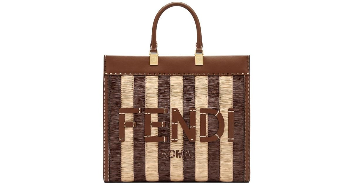 Fendi Sunshine Medium Tote Bag in Brown | Lyst