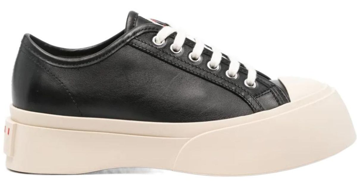 Marni Logo Patch Platform Pablo Sneaker in Black | Lyst