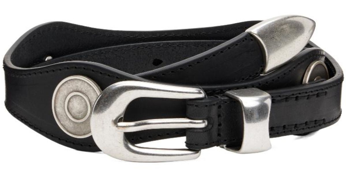 Our Legacy Wave Pattern Belt in White for Men | Lyst