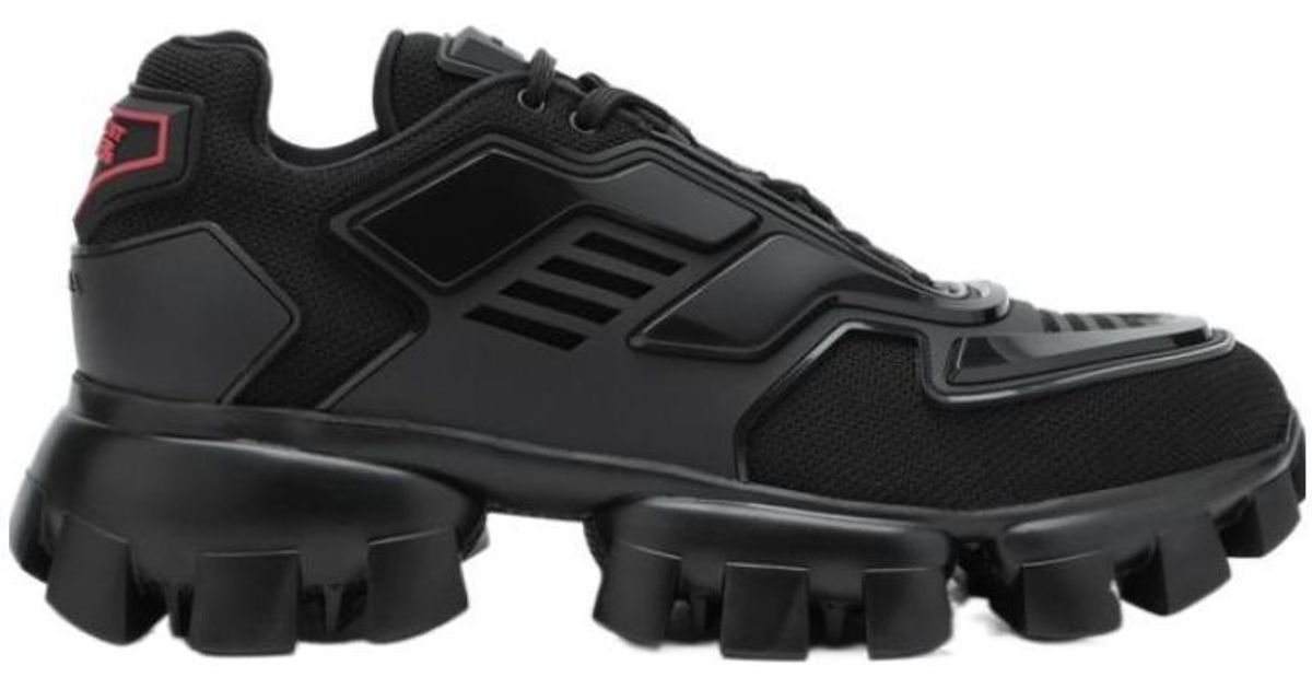 Prada Cloudbust Thunder Technology Fabric Logo Sports Shoes in Black for Men | Lyst