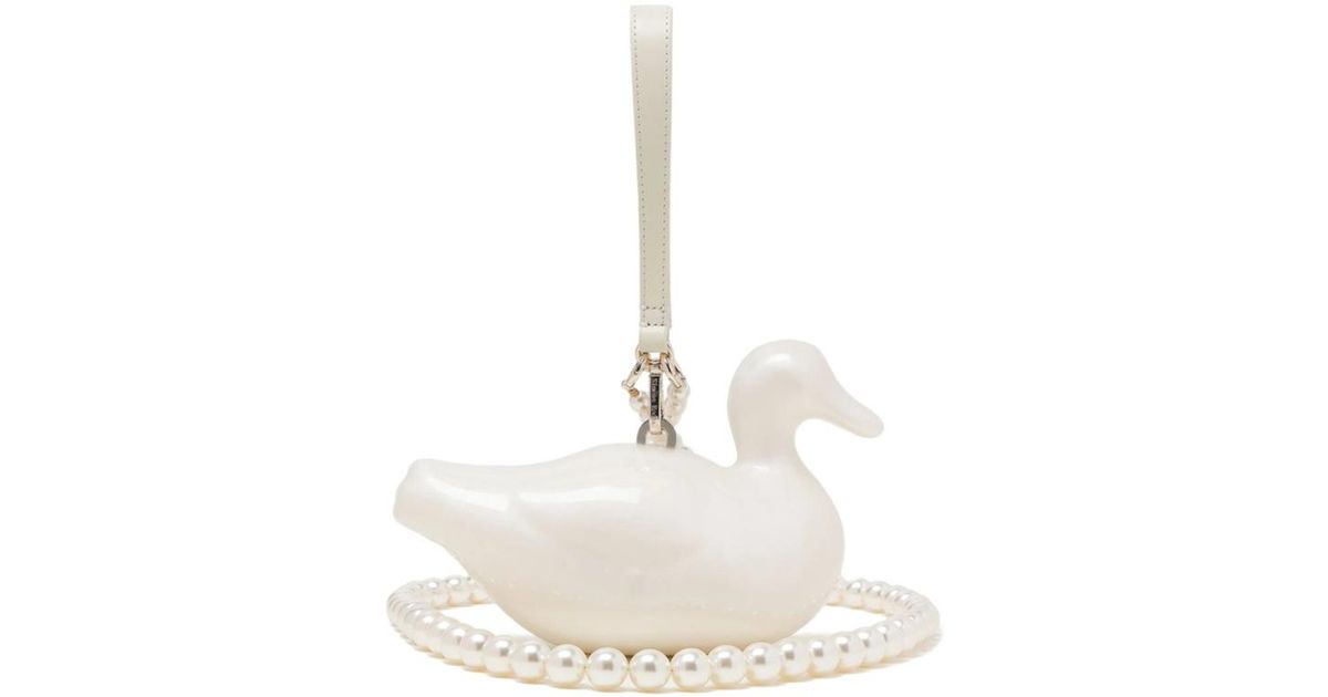 Simone Rocha Duck Shoulder Bag in White | Lyst