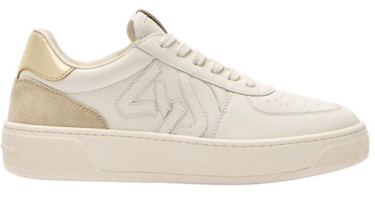 Stuart Weitzman Sw Courtside Monogram Sneaker in White | Lyst