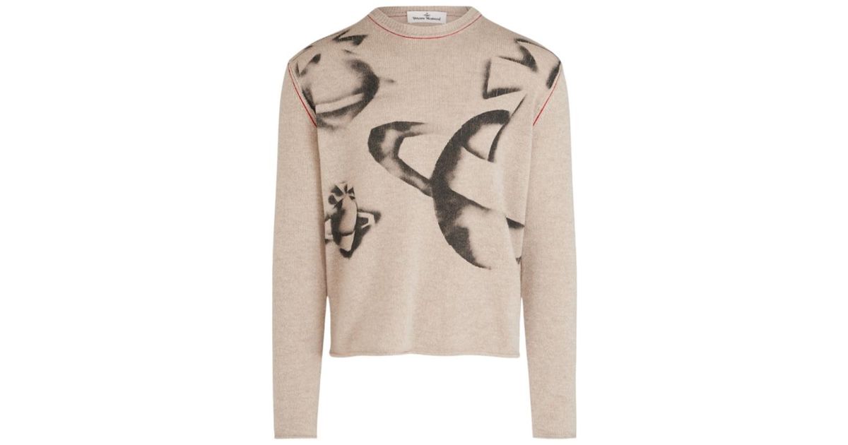 Vivienne Westwood Long Sleeve Sweater in Natural for Men | Lyst