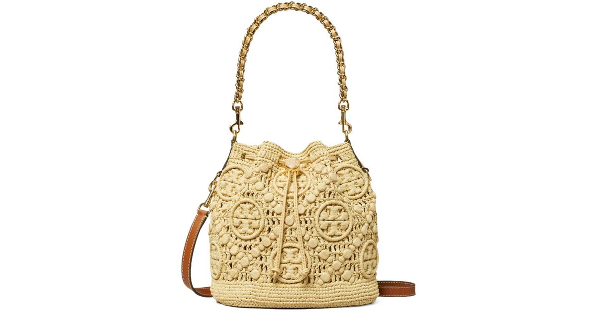 Tory Burch Monogram-Pattern Bag in Metallic | Lyst