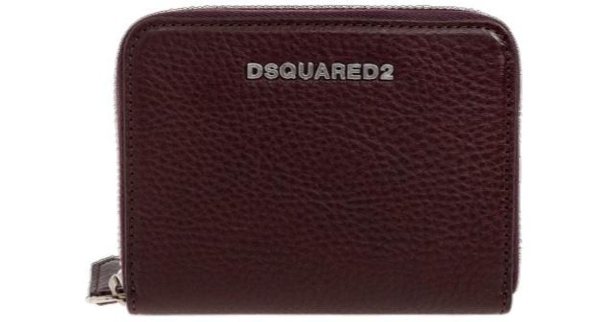 DSquared² Zipper Wallet in Black | Lyst UK