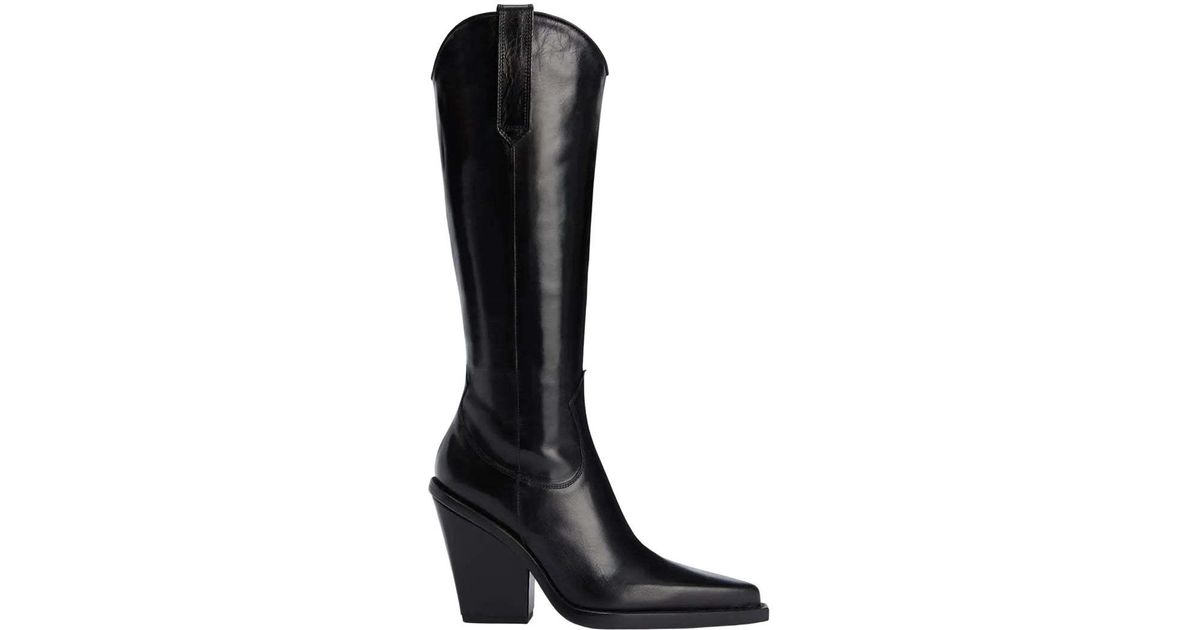 Paris Texas Texan Boots in Black | Lyst
