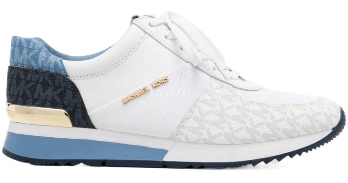 Michael Kors Allie Panelled Sneakers in White | Lyst