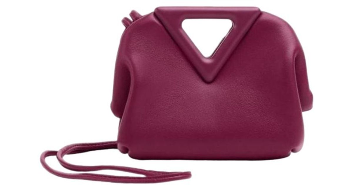 Bottega Veneta Point Leather Coin Purse in Purple | Lyst