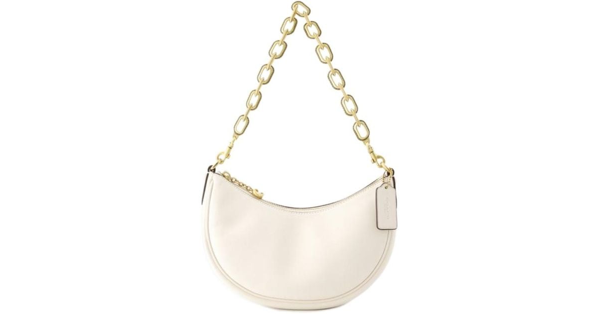 COACH Mira Zipper Shoulder Bag in White | Lyst